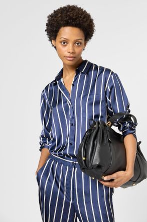 Gerard Darel Chemise satinée à rayures - UDELIA - Marine