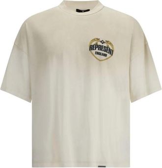 Represent Represent, Homme, Tops, Beige, Taille: M Angel Border Graphic Tee