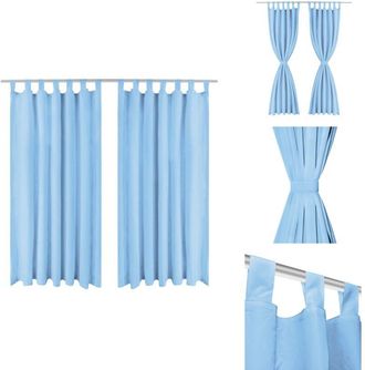vidaXL Vorh&auml;nge Mikro-Satin 2 Stk. mit Schlaufen 140 x 225 cm T&uuml;rkis - T&uuml;rkise Vorh&auml;nge - Micro-Satin Vorh&auml;nge - Wohnraumdekoration