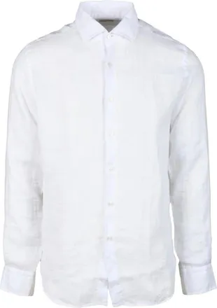 Xacus Homme, Chemises, Blanc, Taille: 6XL Chemise en Lin - Style Classique
