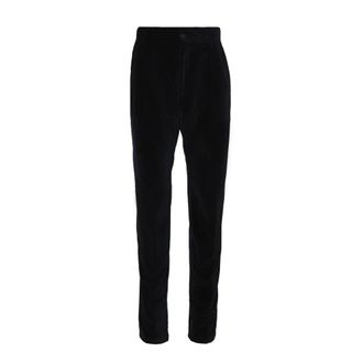 Dolce & Gabbana Femme, Pantalons, Noir, Taille: 42 FR Pantalon Classique Homme Taille Haute Coton