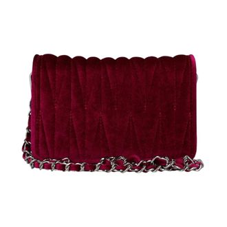 Menbur Sac bandouli&egrave;re matelass&eacute; en velours - Femme - Sacs - Rouge - Taille: ONE Size