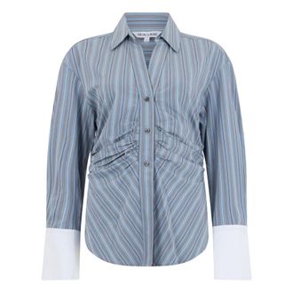 Veronica Beard Chemise ray&eacute;e - Femme - Blouses et Chemises - Bleu - Taille: 38 FR
