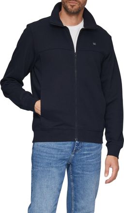 s.Oliver Sweatjacke mit Stehkragen und Logo-Detail