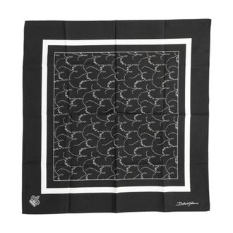 Dolce & Gabbana Logo Details Quadratischer Foulard Schal - - Accessories - Herren - Schwarzk - ONE SIZE