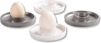 KESPER | Eierbecher, 4er Pack, Material: ø 10 x H 2 cm, Kunststoff, Maße: cm, Farbe: Creme, Grau | 41166