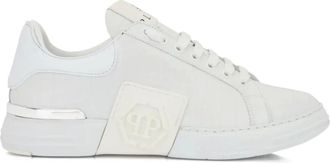 Philipp Plein Homme, Chaussures, Blanc, Taille: 45 EU Baskets