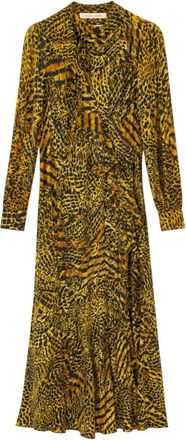 Ulla Johnson Robe longue en soie Sabrina &agrave; manches longues - Femme - Robes - Multicolore - Taille: 38 FR