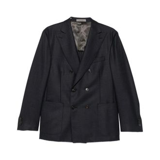 Corneliani Blaues kariertes Sakko - - Jackets - Herren - Blau - XL