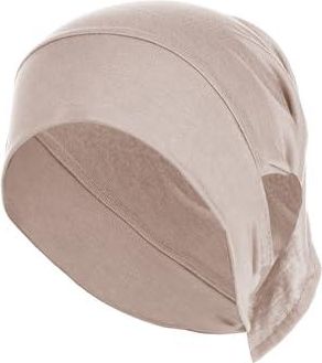 Generic Bonnet hijab musulman avec trou auditif - Bonnet int&eacute;rieur - Bonnet turban sous bonnet avec accessoires (beige, taille unique), beige, taille unique