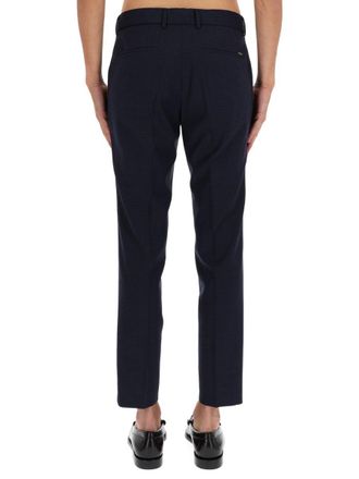 HUGO BOSS Virgin Wool Blend Trousers - Blue