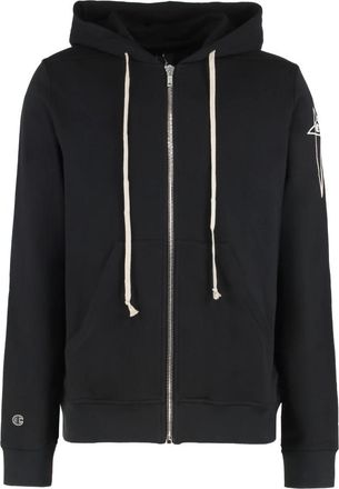 Rick Owens Homme, Sweatshirts et sweats &agrave; capuche, Noir, Taille: XL Jasons Full Zip Sweat &agrave; capuche