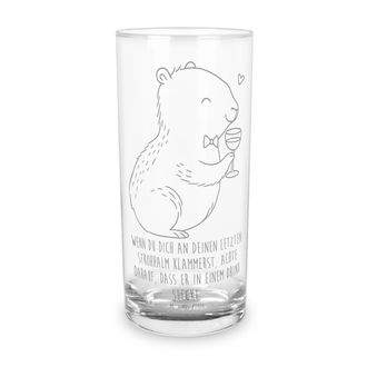 Mr. & Mrs. Panda Glas Capybara Wein 400 ml - Geschenk, f&uuml;r Weinkenner, Tumbler, Wasserglas, Longdrinkglas, Liebe Zum Spruch, Zeichnung, Trinkglas, Lustige Spr&uuml;che, Coc