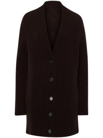Fadenmeister Berlin Long-Strickjacke aus Schurwolle und Kaschmir Fadenmeister Berlin braun