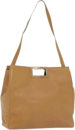 Ferragamo Pre-owned Cuir sacs-ports-paule - Femme - Pre-owned - Beige - Taille: ONE Size