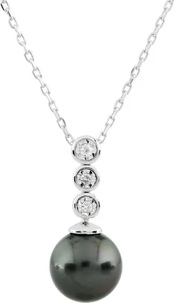Edenly Collier Trilogie sur Perle - 3 Diamanten