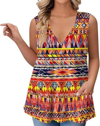 Generic Debardeur Femme Chic et &eacute;l&eacute;gant Chemisier sans Manche R&eacute;tro D&eacute;bardeur Blanc Grande Taille Crop Top ete Haut Chic et Elegant Caraco Vetement Femme Tee 