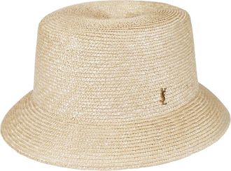 Saint Laurent Maglina Stroh-Bucket Hat - - Accessories - Damen - Beige - 57 CM