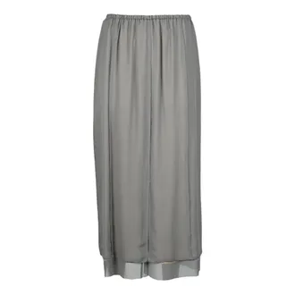 Alysi Langer Rock mit elastischem Bund - - Skirts - Damen - Grau - XS