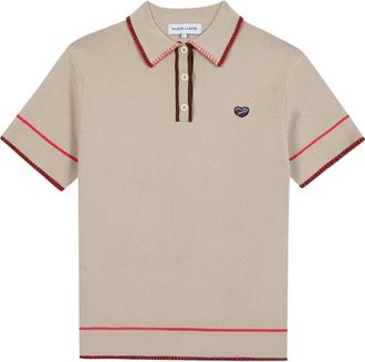 Maison Labiche Femme, Tops, Beige, Taille: 36 FR Knit Patch Polo