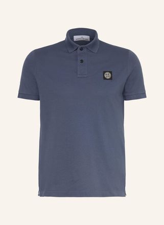 Stone Island Piqu&eacute;-Poloshirt Slim Fit blau