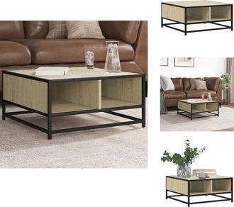 vidaXL Couchtisch Sonoma-Eiche 60,5x60,5x30cm Holzwerkstoff und Metall - Couchtisch - Couchtische - Couchtisch Niedrig - Tisch