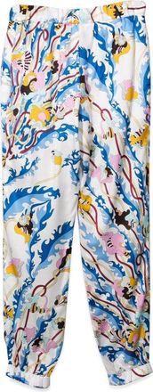 Emilio Pucci Viscose-Silk Blend Trousers - Multicolor