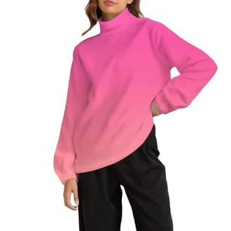 Generic T-shirt &agrave; manches longues pour femme - Pull &agrave; manches longues - Col rond - Automne - Col haut - Hiver - Pour femmes et filles - D&eacute;contract&eacute; - Streetwe