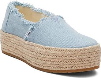 Toms Espadrilles Valencia pour Femme, Bleu Pastel, 38.5 EU