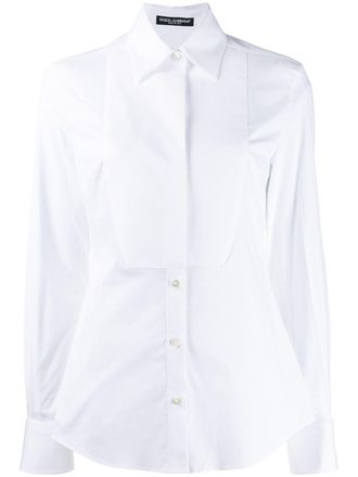 Dolce & Gabbana chemise en popeline stretch - Blanc