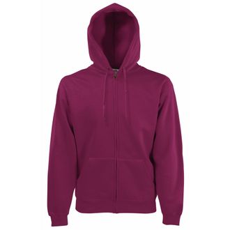 Fruit Of The Loom Fruit Of The Loom Herren Premium Kapuzen Sweater Jacke, Rot (Burgundy), Gr. XXL