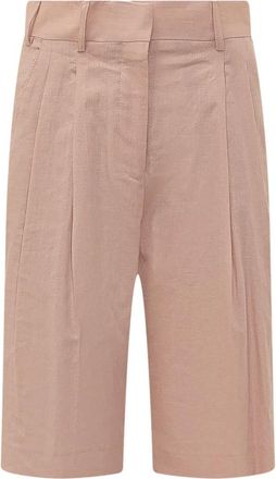 A Paper Kid Femme, Shorts, Rose, Taille: 38 FR Bermuda pliss&eacute;