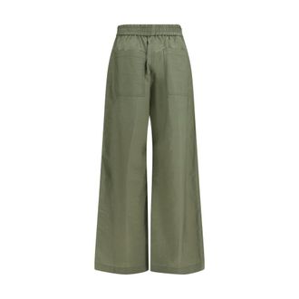 Brunello Cucinelli Womens Bicolor Cotton Casual Pants