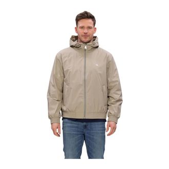 Calvin Klein LS Hooded Ripstop Harrington Jkt - - Jackets - Herren - Beige - XL