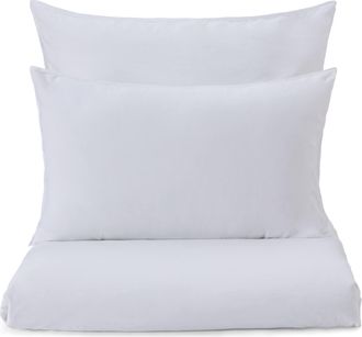 Urbanara 80x80 cm Kissenbezug Luz Wei&szlig; - 100% Baumwolle Kissenh&uuml;lle mit Stonewashed Effekt - Kopfkissenbezug b&uuml;gelfrei - einzelner Bezug
