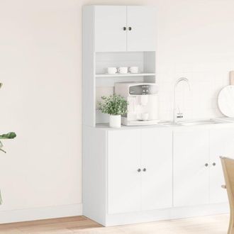 vidaXL Vidaxl - Armoire de cuisine blanc 60x50x180 cm bois ding&eacute;nierie