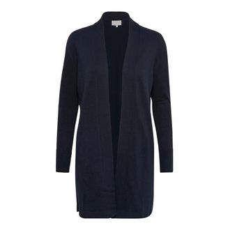 Inwear Marineblauer Langer Offener Cardigan - - Knitwear - Damen - Blau - S