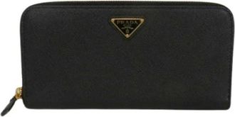 Prada Portefeuille long vintage doccasion - Femme - Pre-owned - Noir - Taille: ONE Size