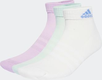 adidas Funktionssocken ADIDAS PERFORMANCE CUSHIONED SPORTSWEAR ANKLE SOCKEN, 3 PAAR, Damen, Gr. XL (46/48), powder plum, wei&szlig;, halo mint, Obermaterial: 62% B