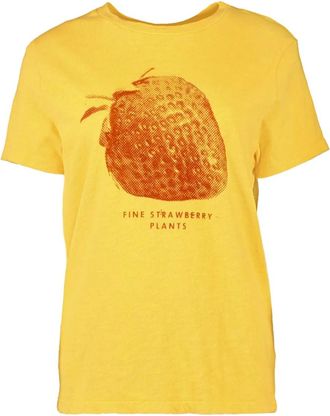 Mother The Sinful strawberry-print T-shirt - Gelb