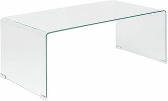 Beliani Couchtisch KENDALL Sicherheitsglas Transparent