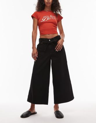 Levi's Jupe-culotte en jean coupe ultra ample - Noir