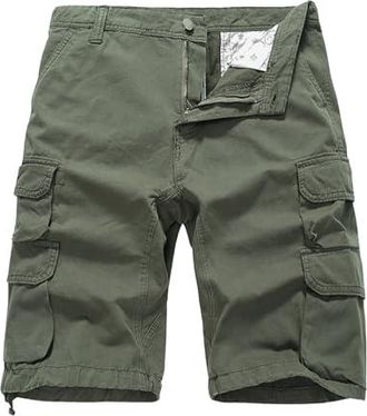 Generic Short cargo pour homme avec cordon de serrage, vert, 34