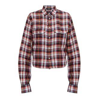 Dsquared2 Leinenhemd mit Karomuster - - Blouses & Shirts - Damen - Mehrfarbig - S