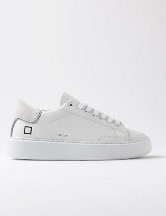 D.A.T.E. sfera calf white