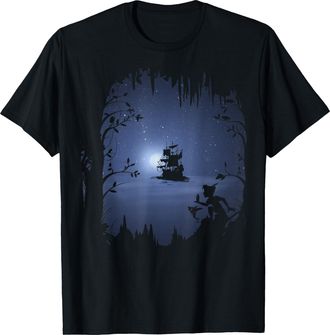 Disney Peter Pan Moonlit Pirate Ship Silhouette T-Shirt T-Shirt