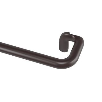 Umbra Twilight Single Curtain Rod Set - Wrap Around Design is Ideal for Blackout or Room Darkening Panels, 28-48, Bronze