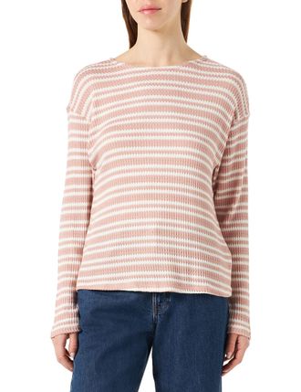Only Damen ONLCODY L/S Back TIE TOP CS JRS Langarmshirt15287173,Misty Rose/Stripes:lgm,S