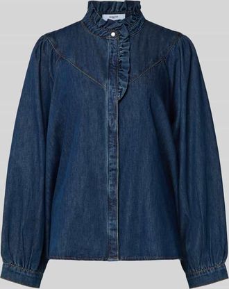 Suncoo Regular Fit Jeansbluse mit Rüschen Modell LIVELY