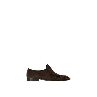 The Row Femme, Chaussures, Brun, Taille: 37 1/2 EU Mocassins en daim &agrave; plis